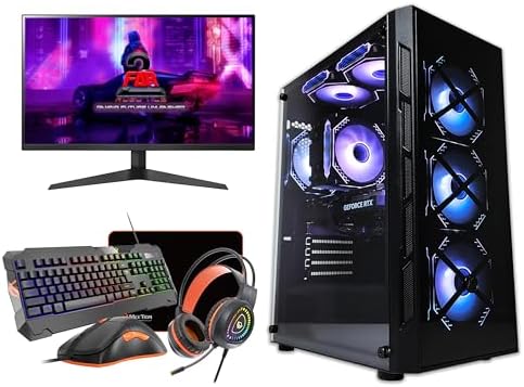 سعر 2 FAR ROBOTICS i7-12700F, GTX 1650 Complete WIFI RGB Gaming PC Set - 24 Inch 165Hz Gaming ...