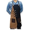 Amazon.com: STUDION-LINE BY FERAY ALPAY Brown Black Design Apron-Cross ...