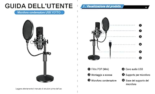 Microfono Del Computer Micrófono De Juego USB Maono Para PC,