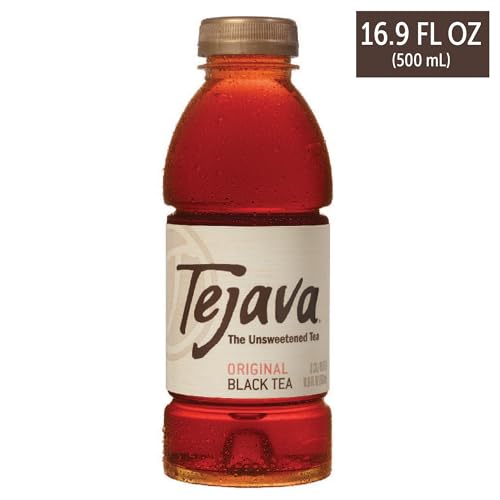 Tejava Original Unsweetened Black Iced Tea, 12 Pack, 16.7oz PET Bottles ...