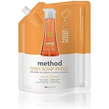 Amazon.com: Method Dish Soap Refill, Clementine, 36 Ounce (Pack 2 ...