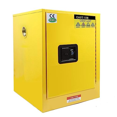MDEOOSKY 12Ga Flammable Cabinet, Galvanized Steel Flammable Safety ...