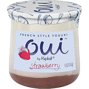 Amazon.com: Oui by Yoplait French Style Yogurt, Strawberry, Gluten Free ...