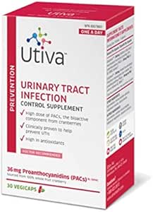 Utiva Cranberry Pills - 36mg PACS for UTI Prevention - 30 Vegi Capsules ...