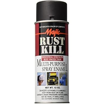 Majic 149368 8-2020-8 Rust Kill Spray Enamel, Barbeque Black, 12 oz ...