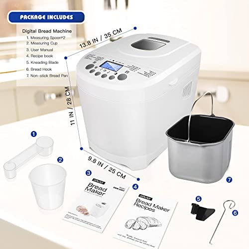 Bread Maker Bread Baking Machine: 2 LB Automatic Digital Oven Bake ...