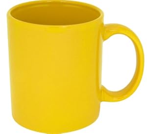 Amazon.com: Plain Coffee Mug-- Yellow -- High Quality Ceramic Mug ...