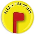 Amazon.com: Red Flag with Bright Yellow Background Please Pick Up Mail ...