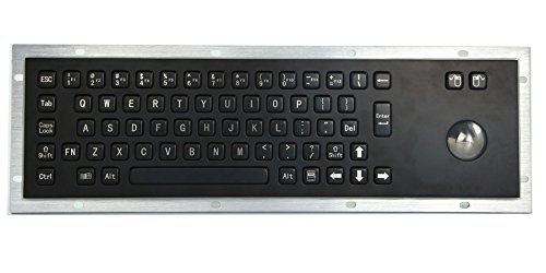 Black Stainless Steel Keyboards Metal Kiosk Keypad With Trackball ...