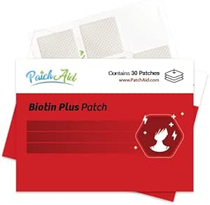 Amazon.com: Biotin Plus Topical Patch by PatchAid (30-Day Supply) White ...