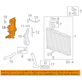 Amazon.com: Genuine Honda 71108-T2A-A00 Bumper Duct: Automotive