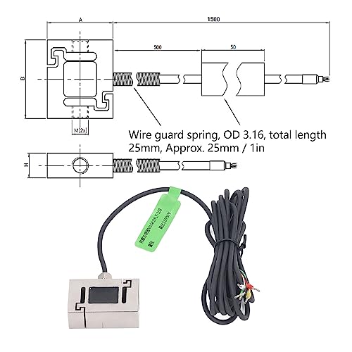 S Load Cell Sensor, S Type Load Cell Compressive Tension 2.0mVV (2000N ...
