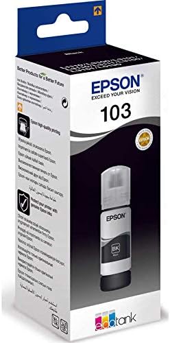 Epson 103 EcoTank Ink Bottle, Black Ink for Printer Refill, 65ml: Buy ...