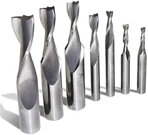 MLCS Woodworking Solid Carbide Spiral Upcut 7 Pc. Set - Up Spiral ...