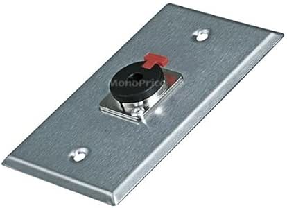 Amazon.com: 1/4 Inch TRS Stereo Jack One Port Zinc Alloy Wall Plate ...