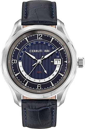 Cerruti 1881 CIWGB2111601 Men's Faiete Blue/Silver Dial with Dark Blue ...