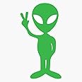 Amazon.com - ALIEN PEACE Bumper Sticker Vinyl Decal 5"