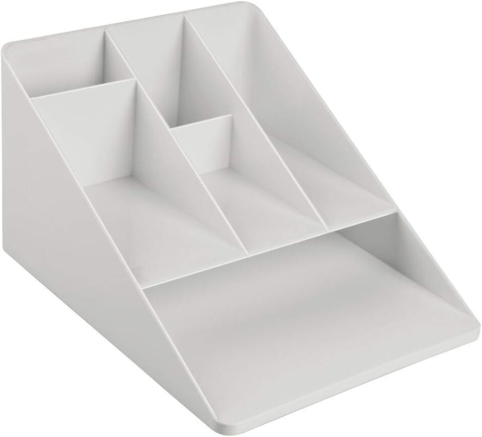 mDesign Desktop Organiser – Paper and Stationery Organiser for The ...