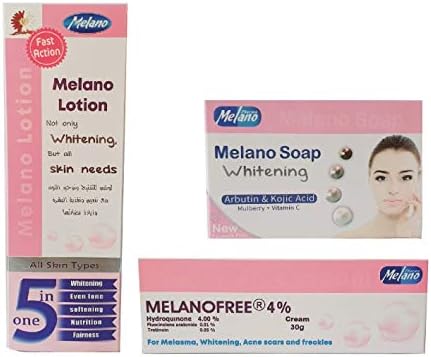Melanofree Cream Set 3 in 1 Pack Lotion 300ml, Cream 30gm and Soap ...
