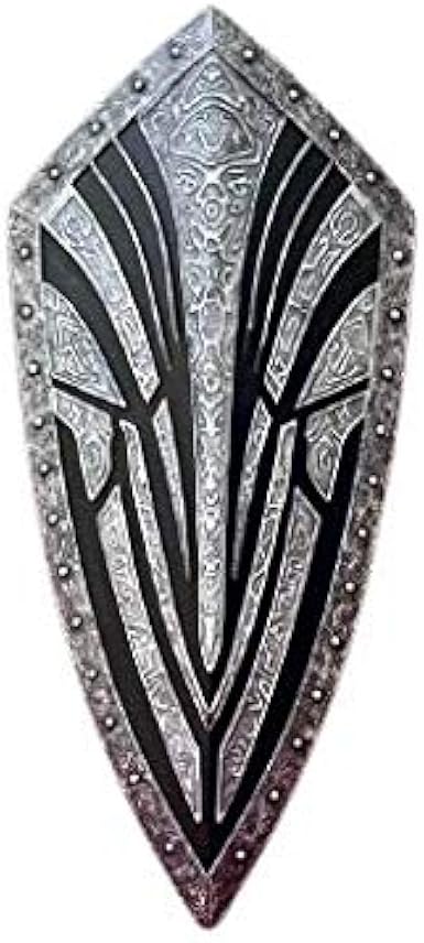 Amazon.com: Black Knight Shield Cosplay LARP Display ~ Itched Shield ...
