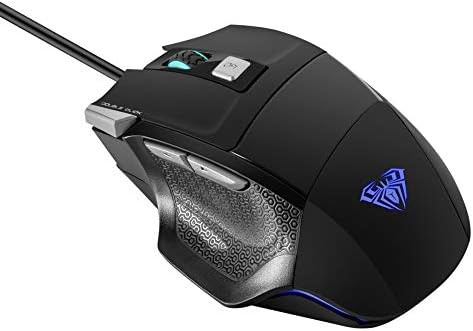AULA S12 Gaming Mouse up to 4800 DPI with 7 Customized Marco Keys ...