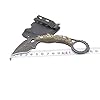 MASALONG Giant bee karambit tactical fixed blade comping EDC Claw Mini Knife kni164 (Black wash ...
