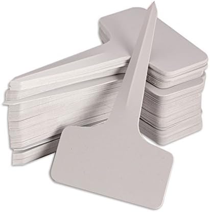 KINGLAKE 300PCS Plastic T-type Plant Tags Labels White Garden Nursery ...