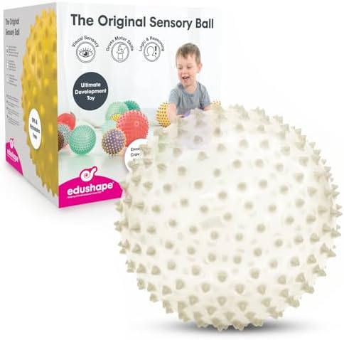 Edushape Glow in The Dark Sensory Baby Ball - 7 Inch Kids Textured Play ...