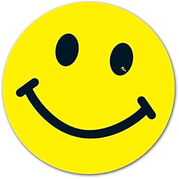 Amazon.com: Smiley Face car bumper sticker decal 4" x 4": Automotive