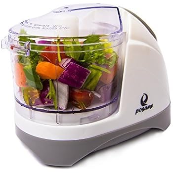 Amazon.com: POSAME Chopper Dual Blade 1.5 Cup One Touch Mini Food ...