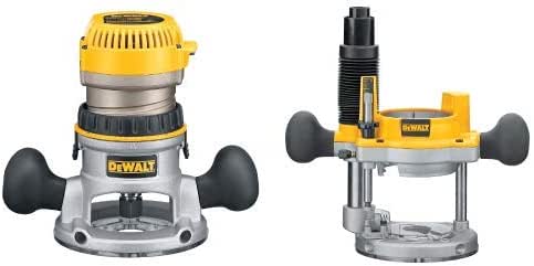 DEWALT DW616 1-3/4-Horsepower Fixed Base Router with DW6182 Plunge Base ...