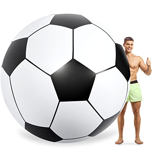 Lewtemi 6.5 Ft Giant Inflatable Soccer Ball Large Inflatable Soccer Big ...