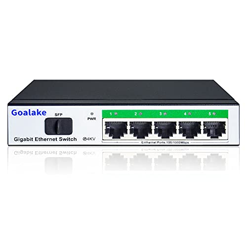 Goalake 5 Port Gigabit Unmanaged Ethernet Network Switch, 5 x 1G ...