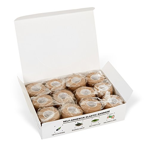Купить 12-Pack Self-Adhesive Bandage Rolls, Strong Elastic Self ...
