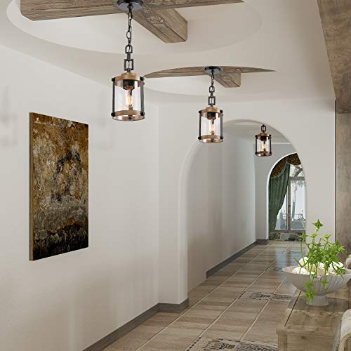 LOG BARN Pendant Lighting for Kitchen Island, Farmhouse Mini Chandelier ...