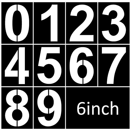 6 Inch Number Stencils Set 0-9 Address Number Stencil Templates ...