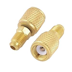 uxcell 2Pcs R22 to R410A Male/Female Hose Adapter Fitting for Air ...