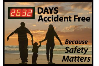 DAYS ACCIDENT FREE BECAUSE SAFETY MA: Industrial Warning Signs: Amazon ...