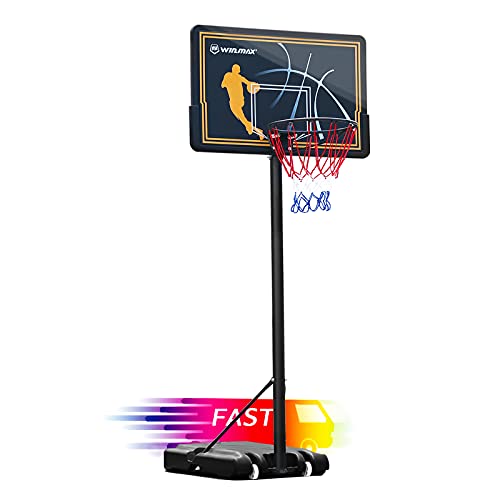 WIN.MAX 4.8-10ft Portable Basketball Hoop Outdoor/Indoor Basketball ...