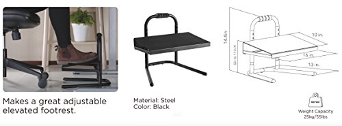 Standing Desk Foot Stool | Adjustable Height Ergonomic Footrest Stool ...