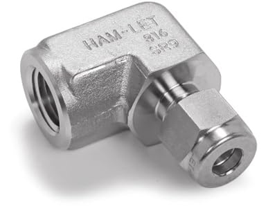 Ham-Let Stainless Steel 316 Let-Lok Compression Fitting, 90 Degree ...