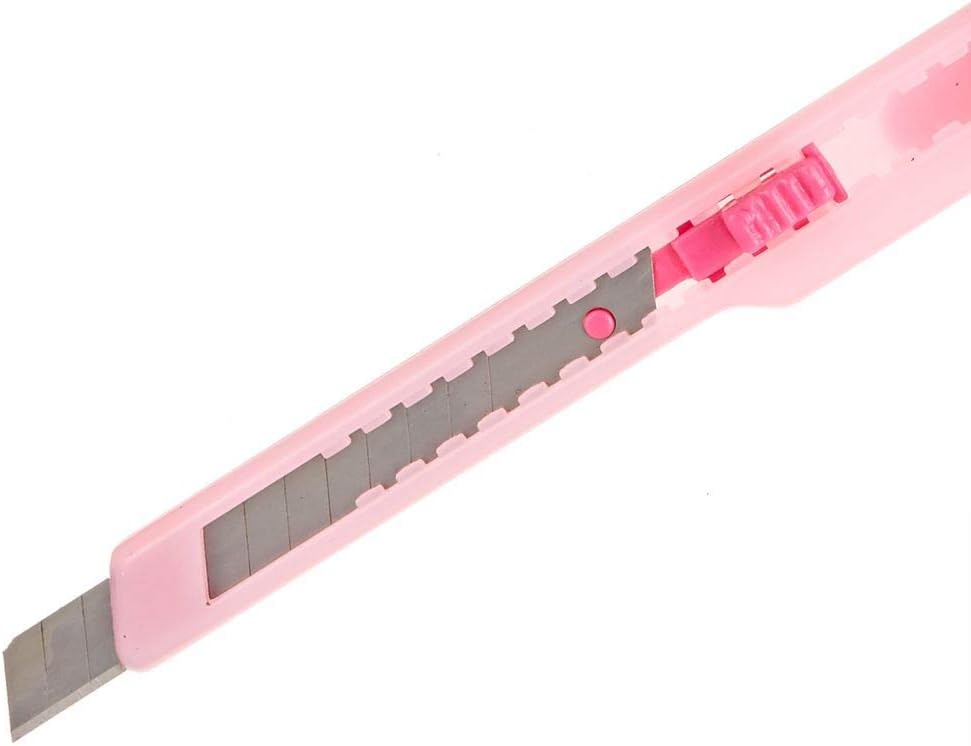 Cutter Knife with Blade 0.9x8.5cm Pink - Pkt of 10: Buy Online at Best ...