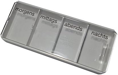 Tablettendose Medikamentendispenser 1 Tag 4 Fächer Tablettenbox ...