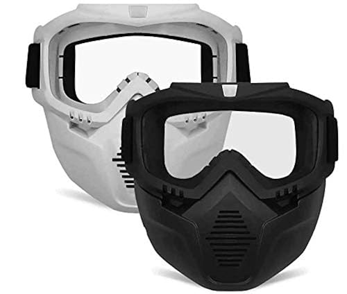 POKONBOY 2 Pack Detachable Masks, Tactical Mask with Goggles Compatible ...