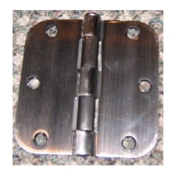 Antique Nickel Pewter 3 1/2" hinge with 5/8" radius corners - Door ...