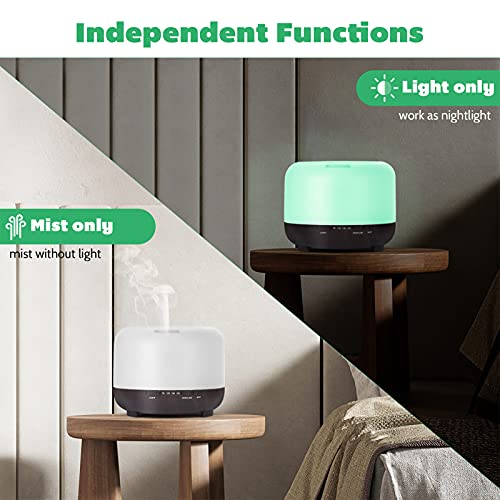 Essential Oil Diffuser, RENWER 500ml Remote Control Diffusers for ...