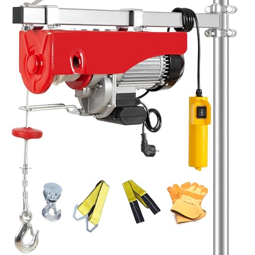 AC-DK 110V Electric Hoist 880 lb Crane Lift Ceiling Pulley Winch Steel ...