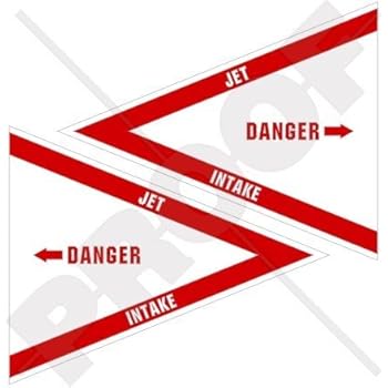 Amazon.com: DANGER JET INTAKE US Navy USAF Aircraft 3" (75mm) Vinyl ...