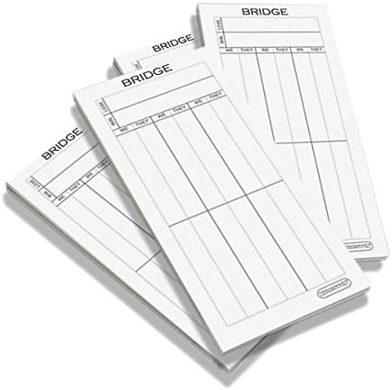 Bridge Score Pads / Scoring Cards (4 Packs): Amazon.co.uk: Toys & Games