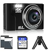 Amazon.com : VJIANGER 4K Digital Camera 48MP Pixel Autofocus Vlogging ...